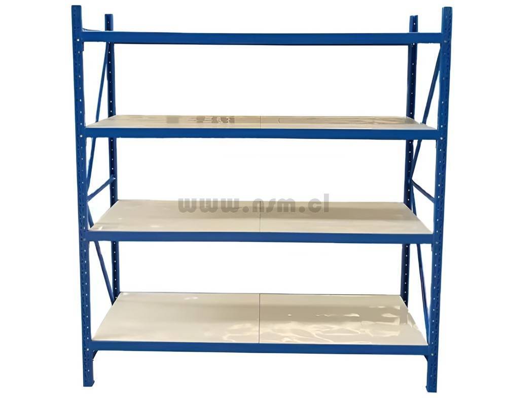 Estante Rack Metalico 800kg 150x50x200cm Azul+blanco - Soporta 200Kg ...