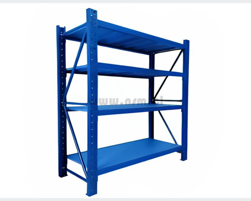 Estante Rack Metalico 400Kg 150x50x200cm Azul - Soporta 100Kg por repisa